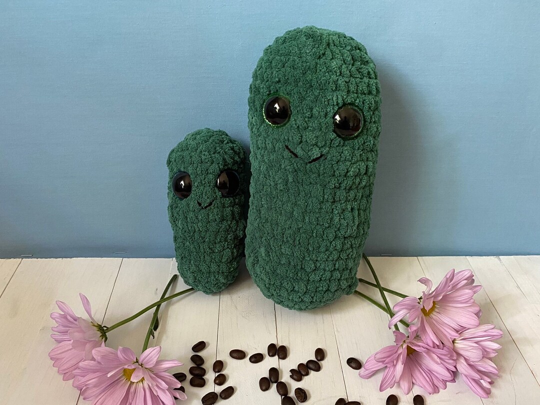 Crocheted Pickle Plushie Amigurumi - Etsy