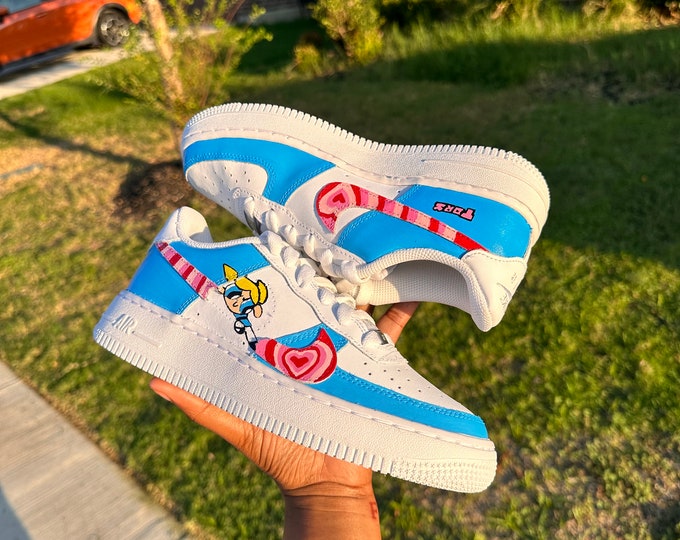 Custom Nike Air Force 1s the Powerpuff Girls Women's White Custom Cute ...