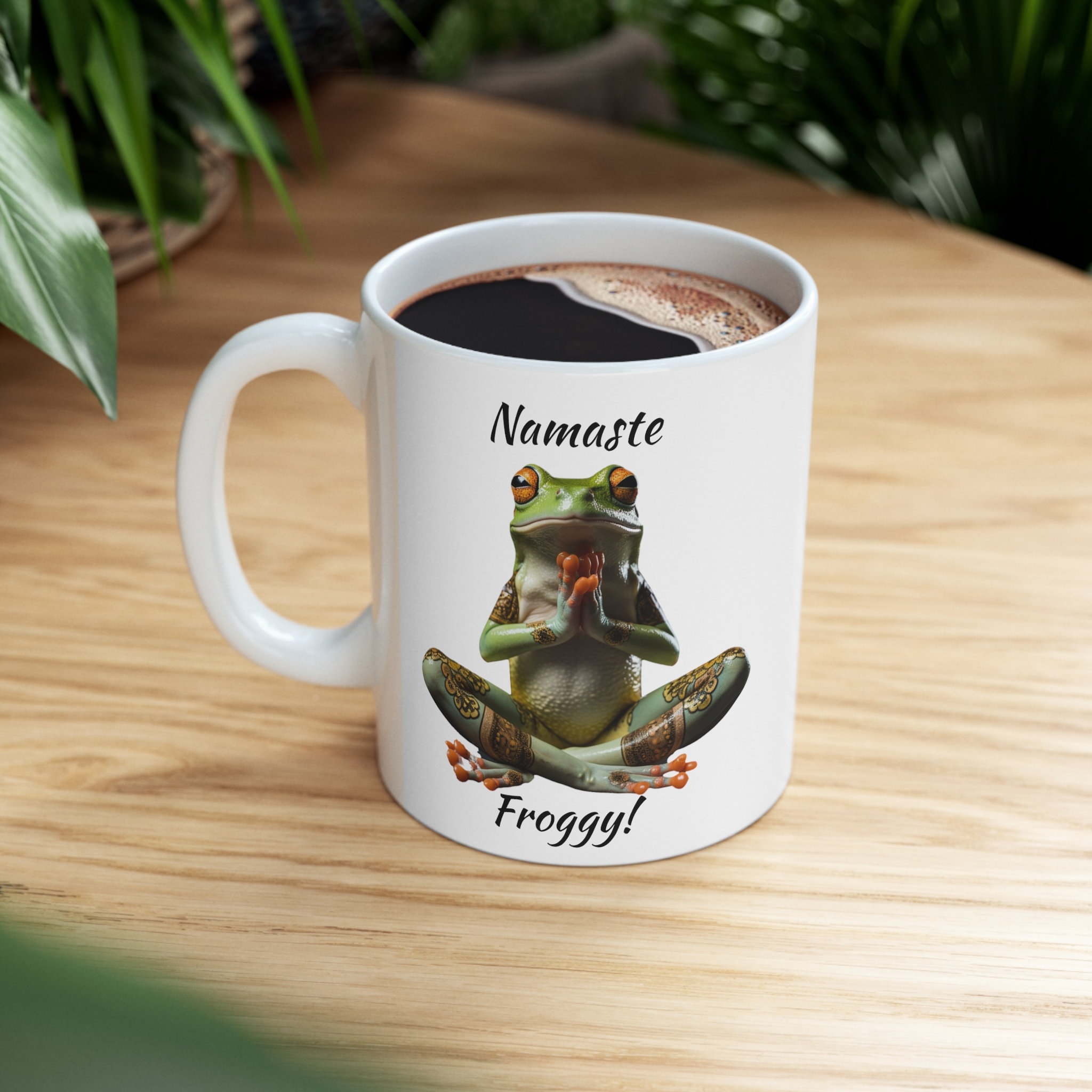 Yoga Frog Mug Namaste Froggy Coffee Mug Cute Funny Yoga Frog Namaste ...