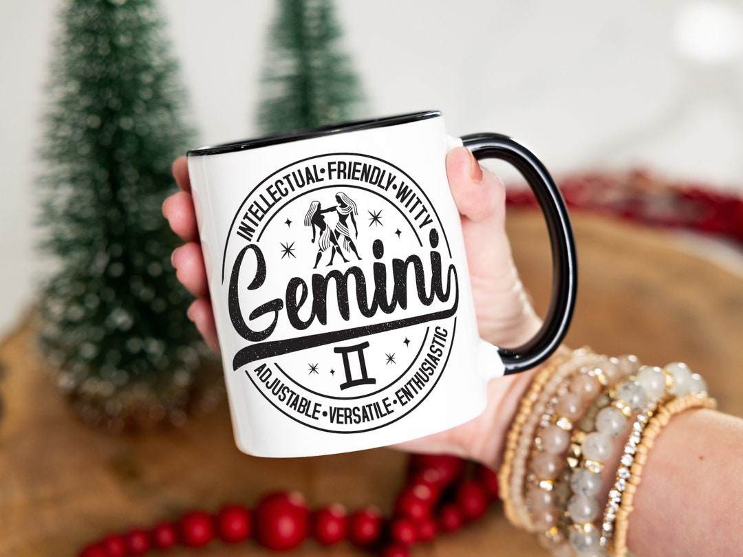 Gemini Mug Gift Zodiac Sign Traits Birthday Mug Horoscope - Etsy