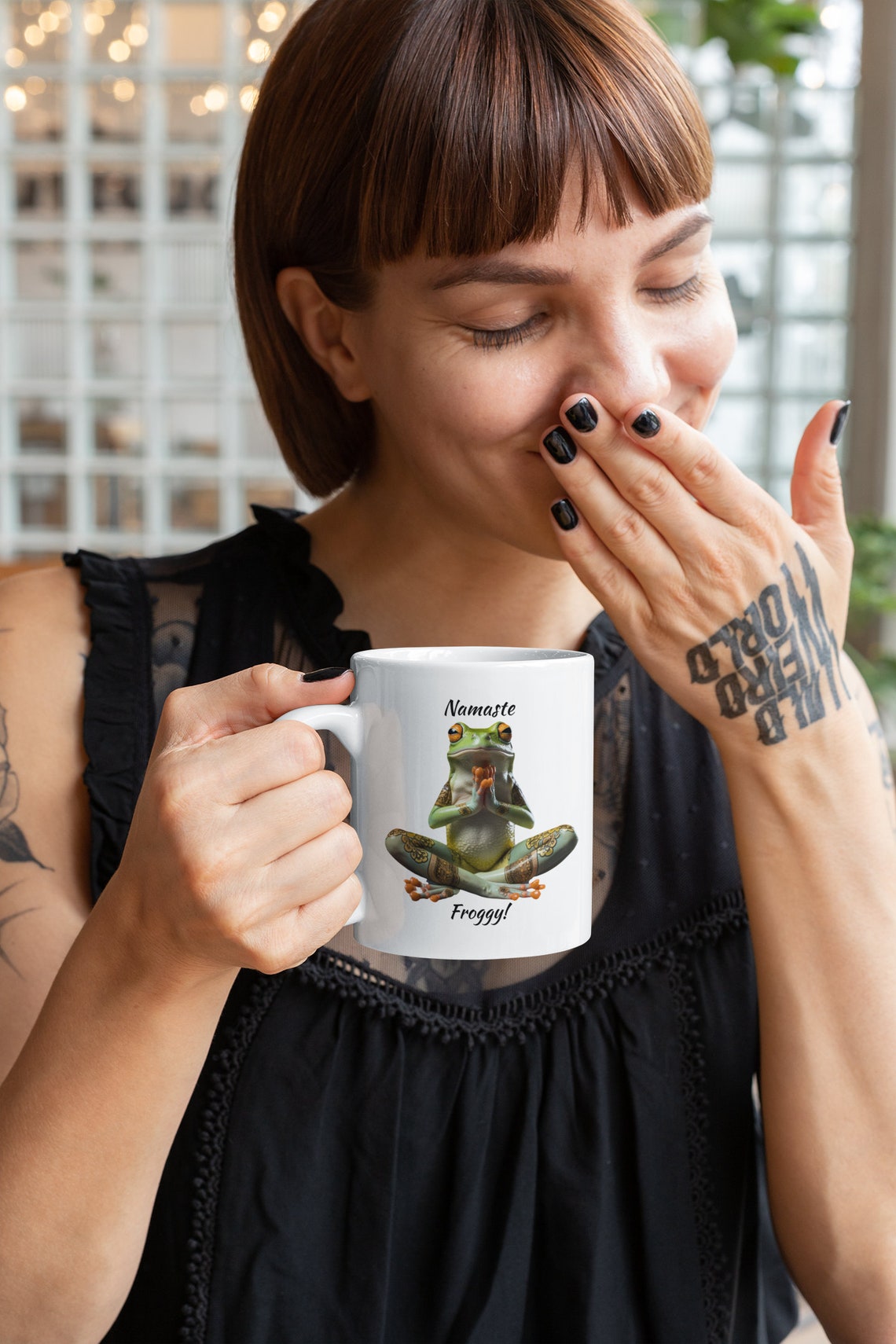 Yoga Frog Mug Namaste Froggy Coffee Mug Cute Funny Yoga Frog Namaste ...