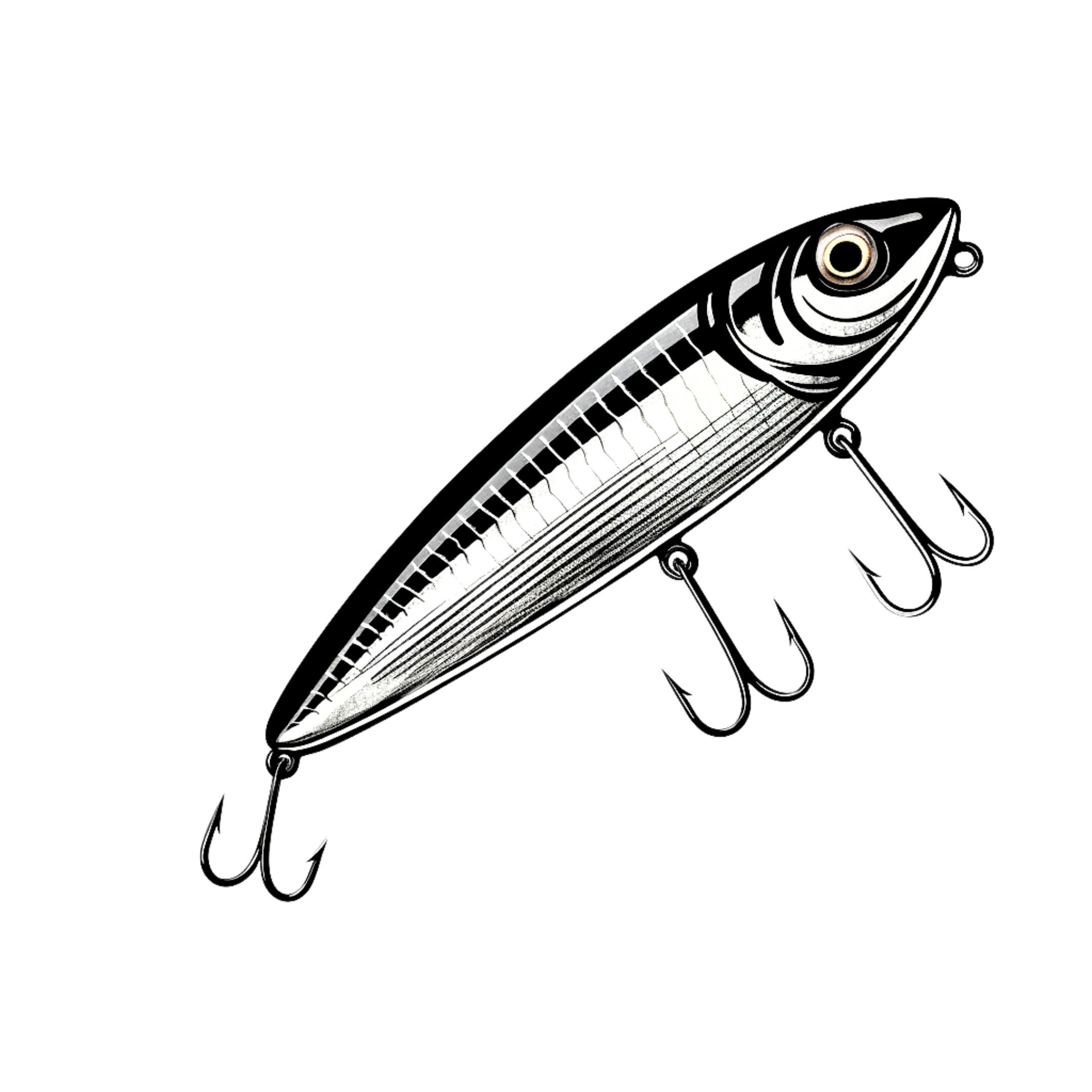Line Art Fishing Lures SVG PNG Vector Clip Art, 20 Individual Files - Etsy