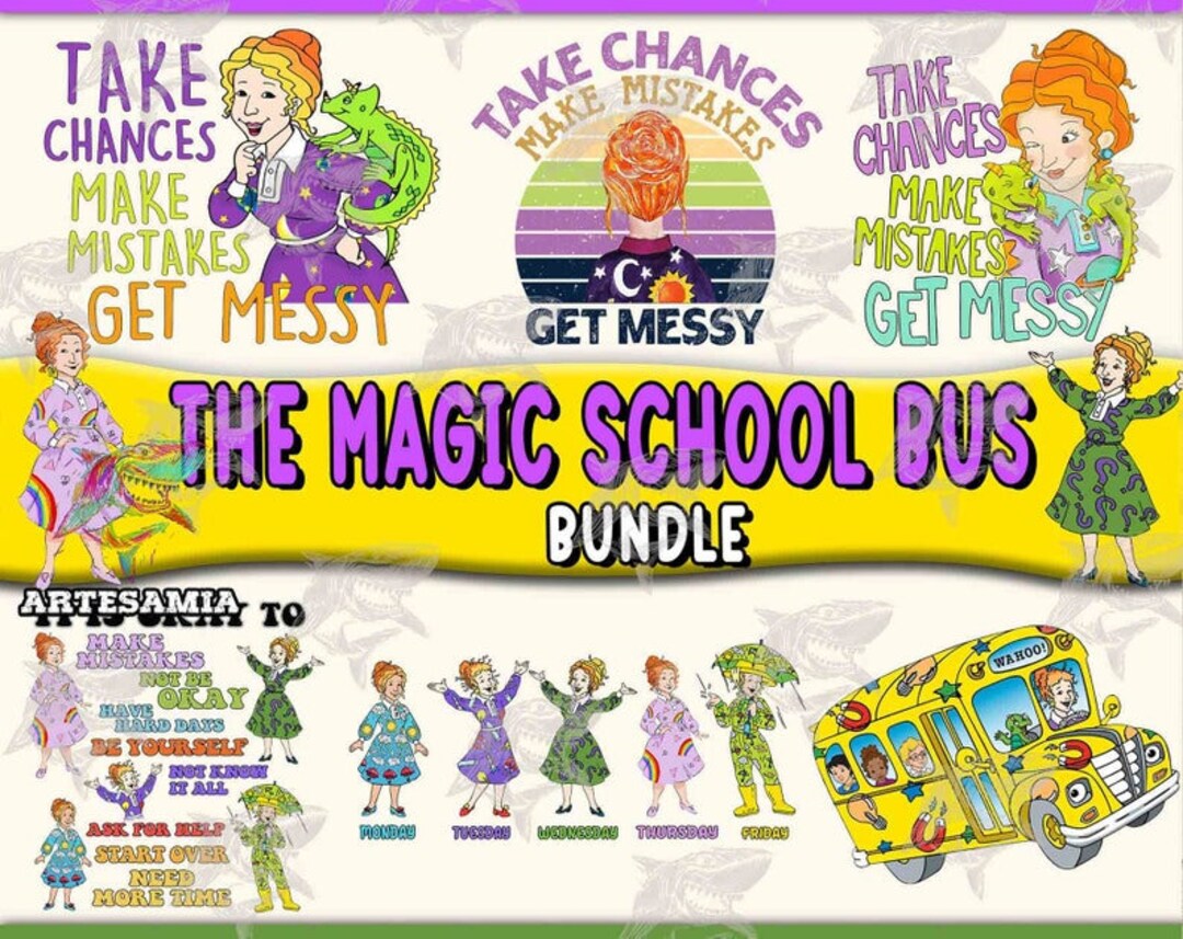 The Magic School Bus Bundle Png Everyday Of Week Png - Etsy France