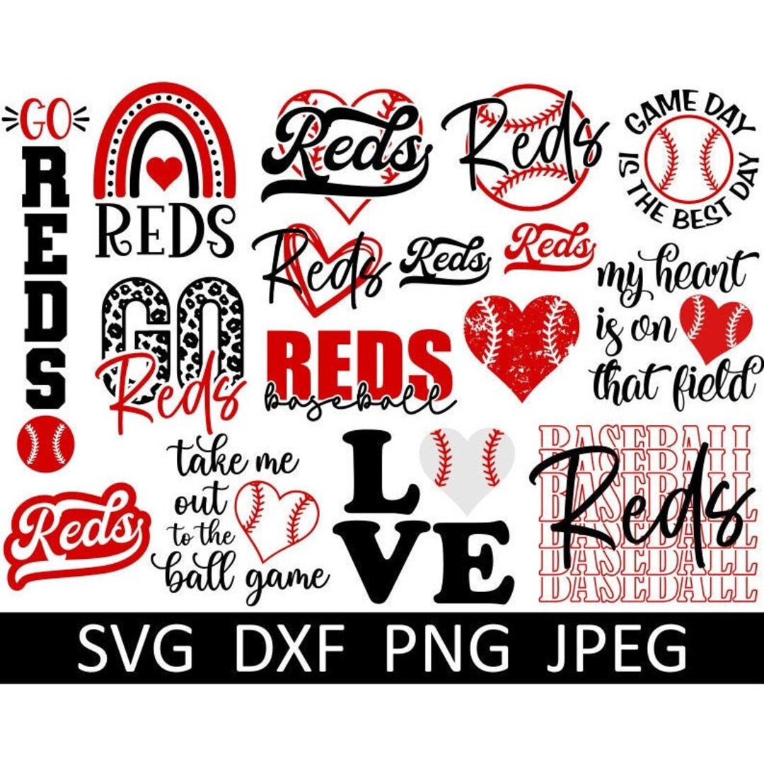 Reds SVG Bundle Baseball SVG Reds Shirt SVG Digital - Etsy