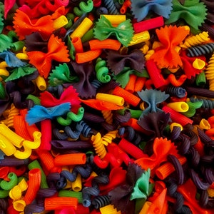 Colored Pasta for Sensory Bins-multi Colors and Shapes-sensory Bin ...