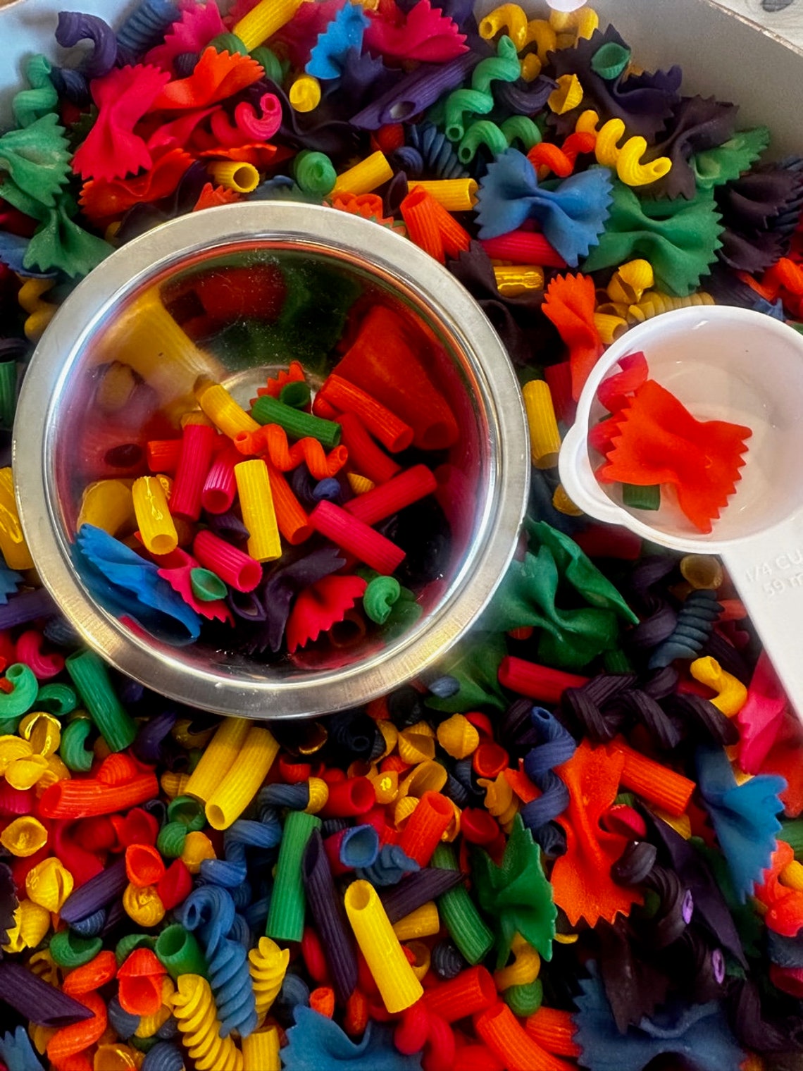 Colored Pasta for Sensory Bins-multi Colors and Shapes-sensory Bin ...