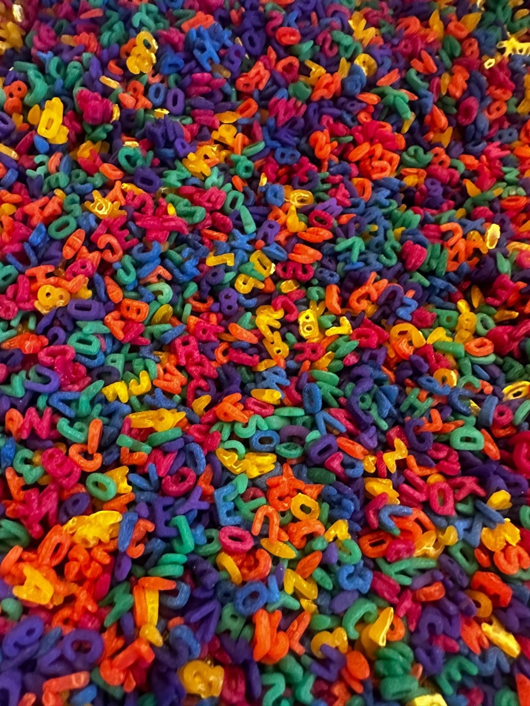 Colored Letter & Number Pasta for Sensory Bins-multi Colored-sensory ...