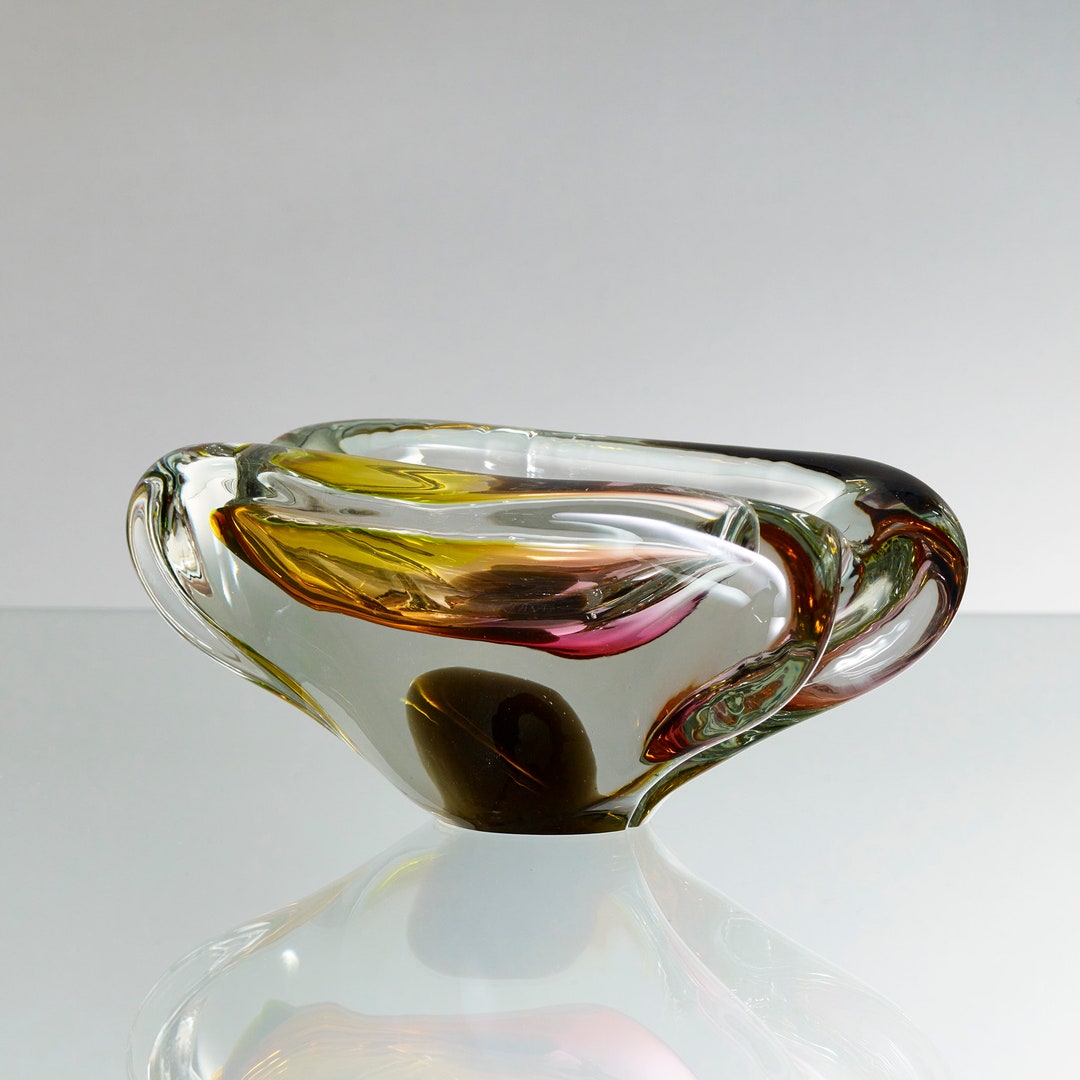 Szklana Popielniczka Josef Rozinek Dla Nowego Boru - Etsy