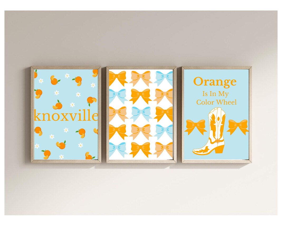 Digital Download Set of 3 UTK Dorm Posters- University of Tennessee ...