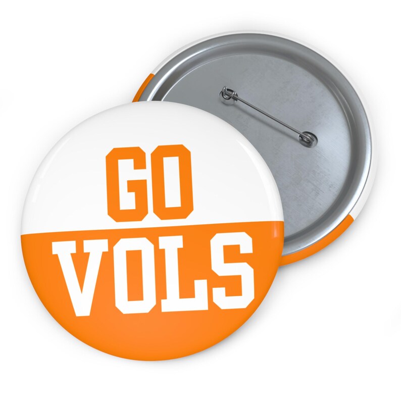 Tennessee Button, College Sports Pin, Go Vols Game Day Accessory ...