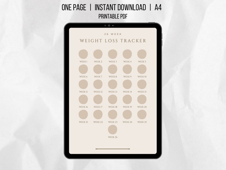 Printable Weight Loss Journal, Diet Chart, Weightloss Tracker, Weekly ...