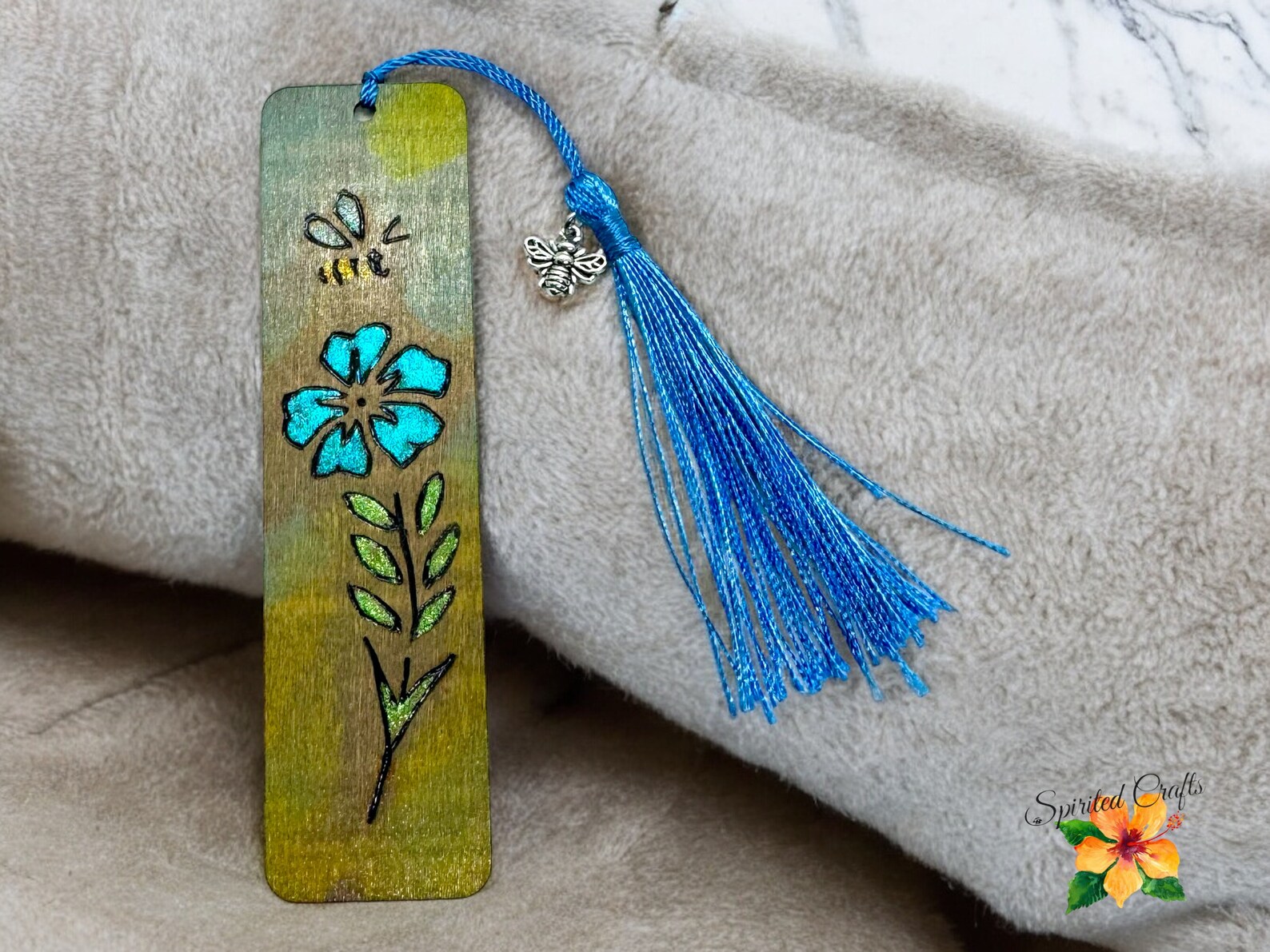 Handmade Wood Burned Bookmark With Tassel Charm - Etsy
