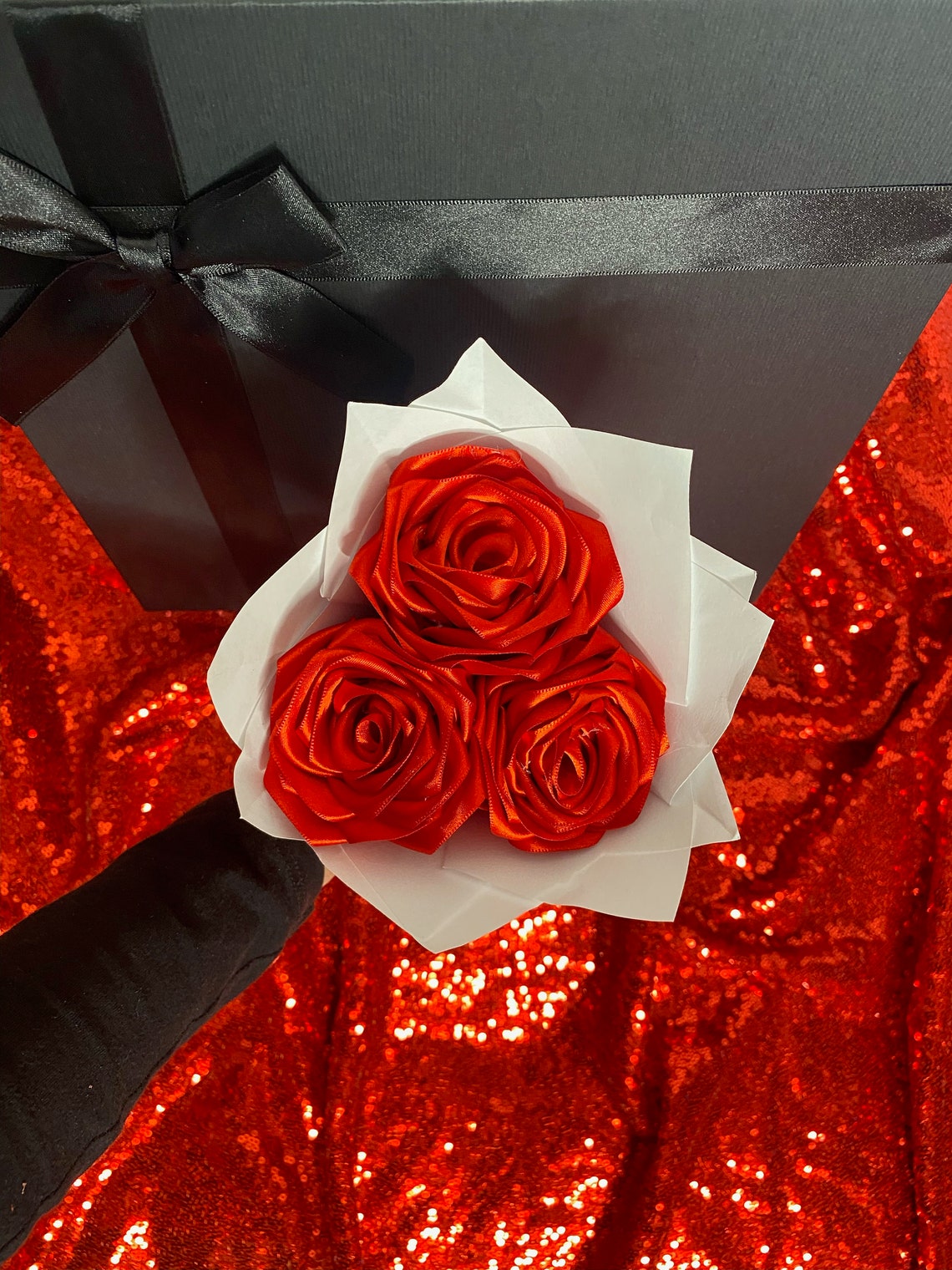 Satin Rose Bouquet - Etsy