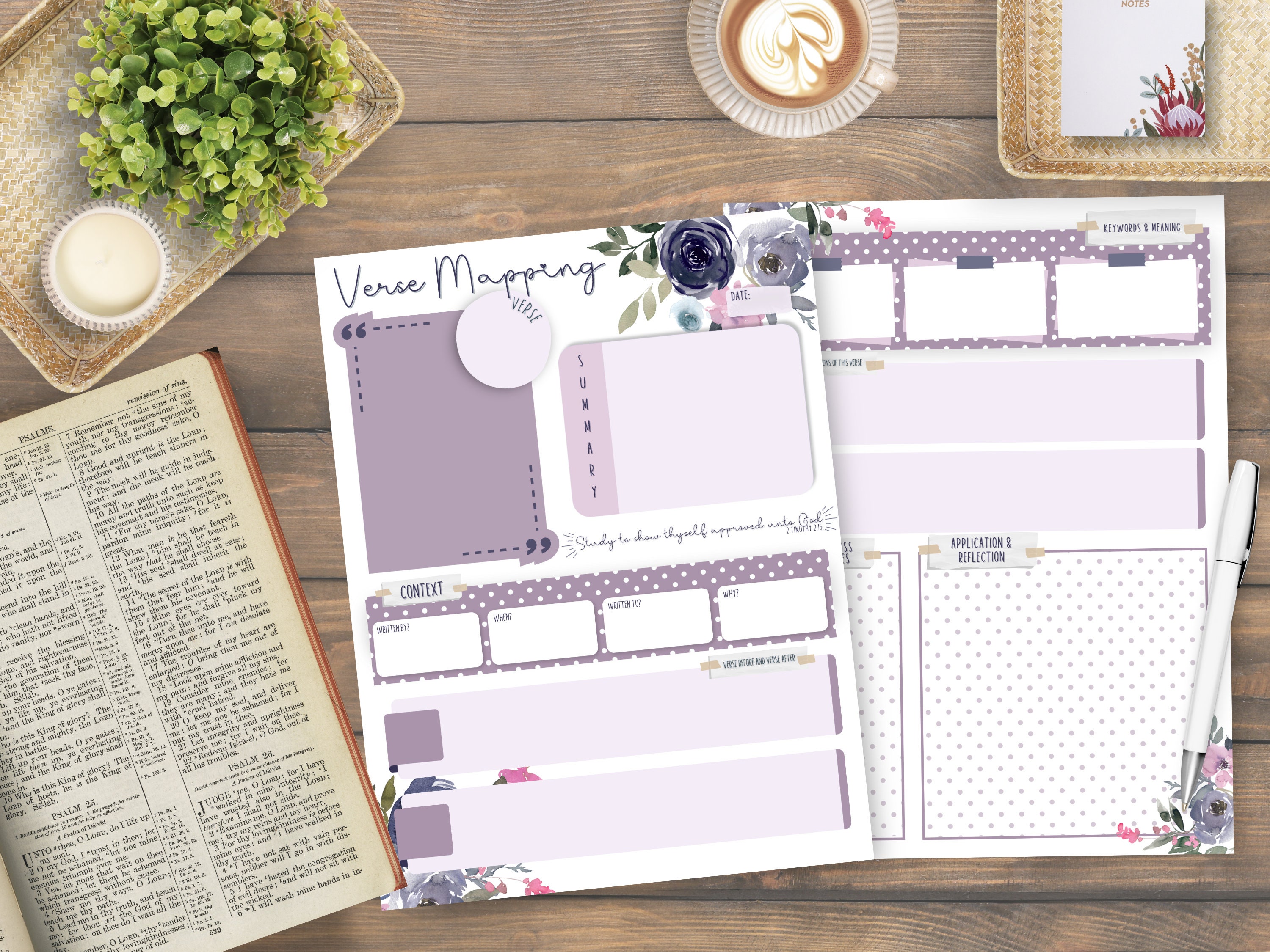 Bible Verse Mapping Printable PDF | INSTANT DOWNLOAD | Bible Study ...