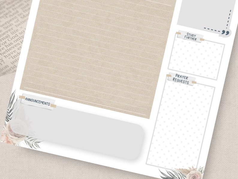 Sermon Notes for Happy Planner Church Meeting Notes Beginner Bible ...