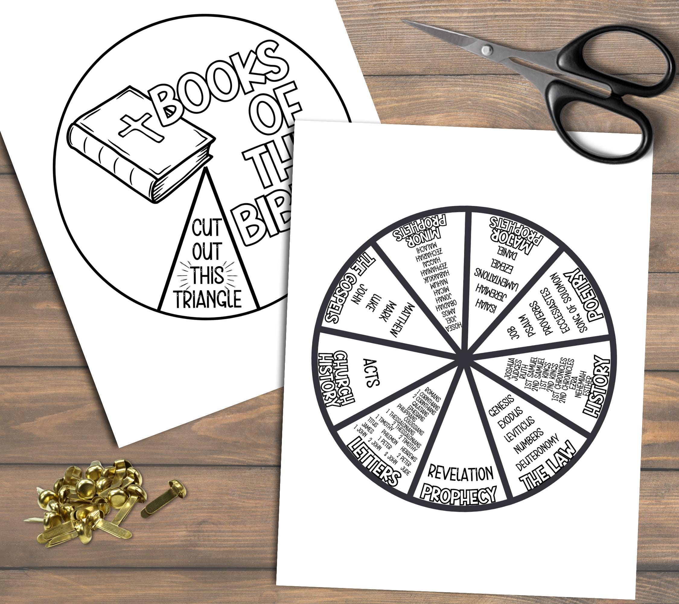Books of the Bible Spinner Color Wheel | Sunday School Craft | Hands on ...
