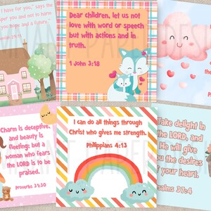 Simple Bible Verses for Kids | Just for Girls | Bible Verse Cards ...