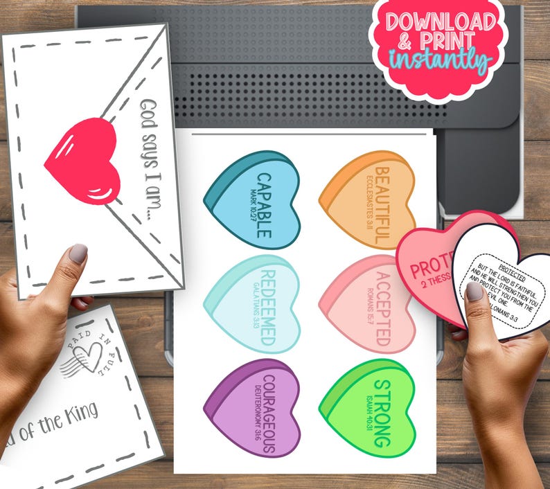 God's Love Activity Bible Story | Printable Valentine Craft | Sunday ...