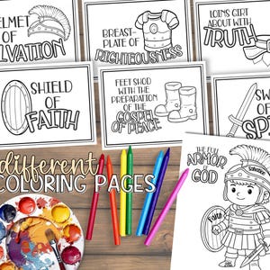 Armor of God Coloring Sheets | Sunday School Lesson | Ephesians 6 ...