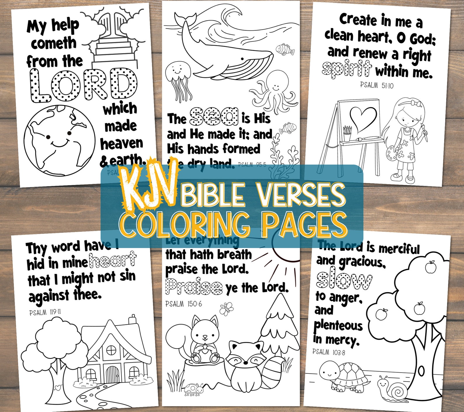 Christian Homeschool Bible Coloring Pages | Book of Psalm | Preschool ...