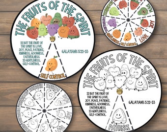Fruit of the Spirit Spinner Craft | Coloring Wheel, Printable Bible ...