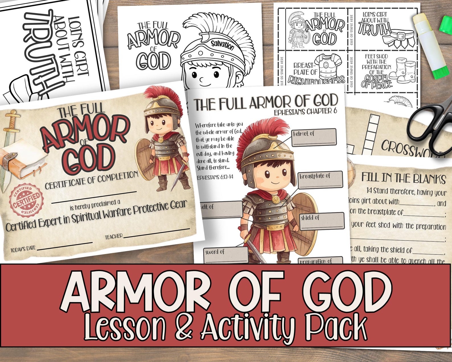 Armor of God Coloring Sheets | Sunday School Lesson | Ephesians 6 ...
