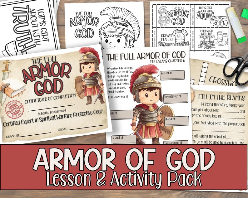 Armor of God Coloring Sheets | Sunday School Lesson | Ephesians 6 ...