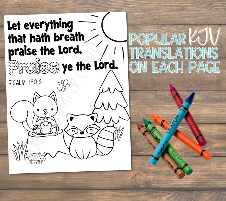 Christian Homeschool Bible Coloring Pages Book of Psalm Preschool ...
