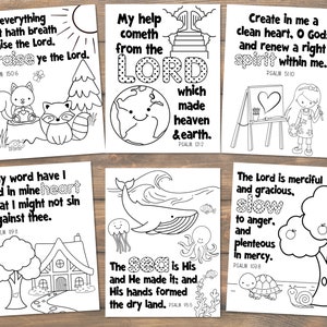 Christian Homeschool Bible Coloring Pages | Book of Psalm | Preschool ...