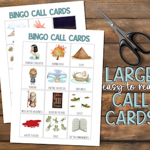 Bible Bingo for Preschool Youth | the Story of Moses | Sunday School ...
