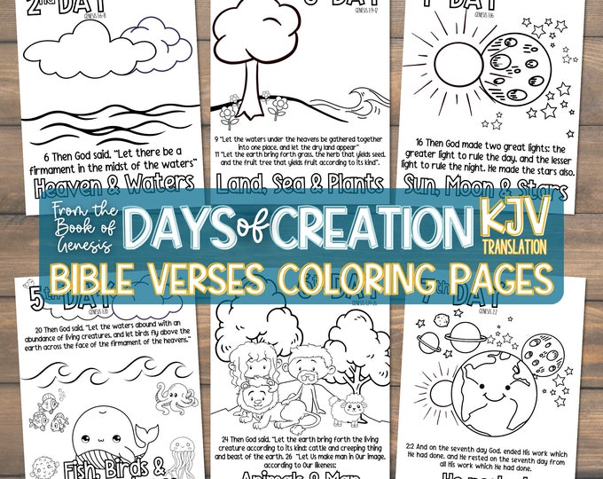 7 Days Creation Wheel Bible Craft Sunday School for Christian Kids ...