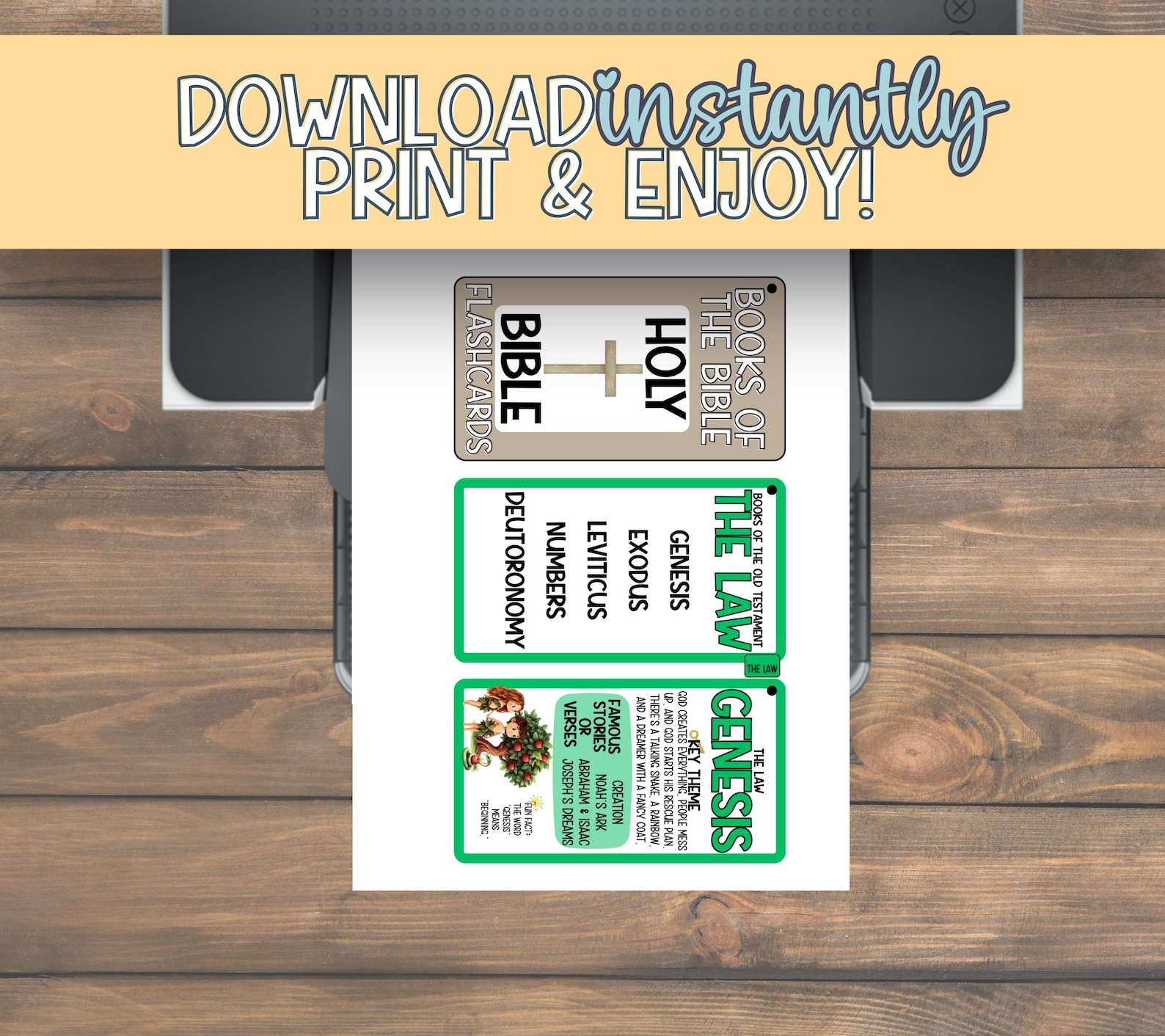 Books of the Bible Flash Cards | Interactive Learning for Kids ...