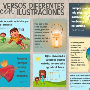 Kids Bible Verse SPANISH | Memory Verse Cards | Illustrated Scripture ...