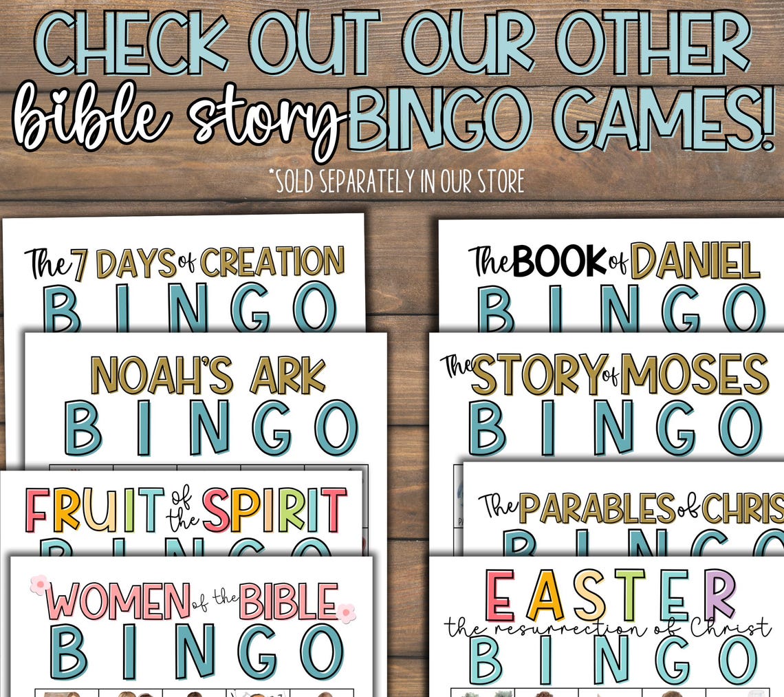 Old Testament Bible Bingo | Creative Printable Game for Kids | Sunday ...