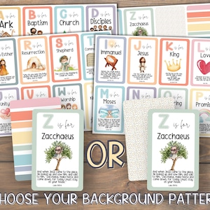 ABC Bible Flashcards Preschool | Children's Bible Study | Scripture ...