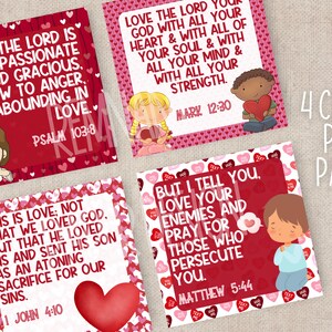 Valentine Scripture Cards, the Love of God Bible Verses, Printable ...
