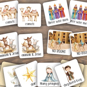Nativity Printable Game Memory Match | Christmas Nativity Story Sunday ...