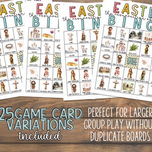 Easter Bible Bingo for Children | Resurrection Sunday School | Biblical ...