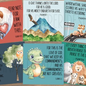Preschool Bible Verse Cards KJV | Printable Scripture for Kids Boys ...