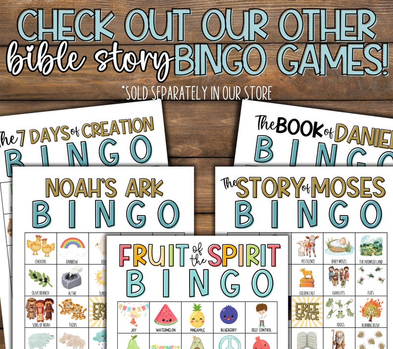Bible Bingo for Preschool "the Parables of Christ" Game | Youth Sunday ...