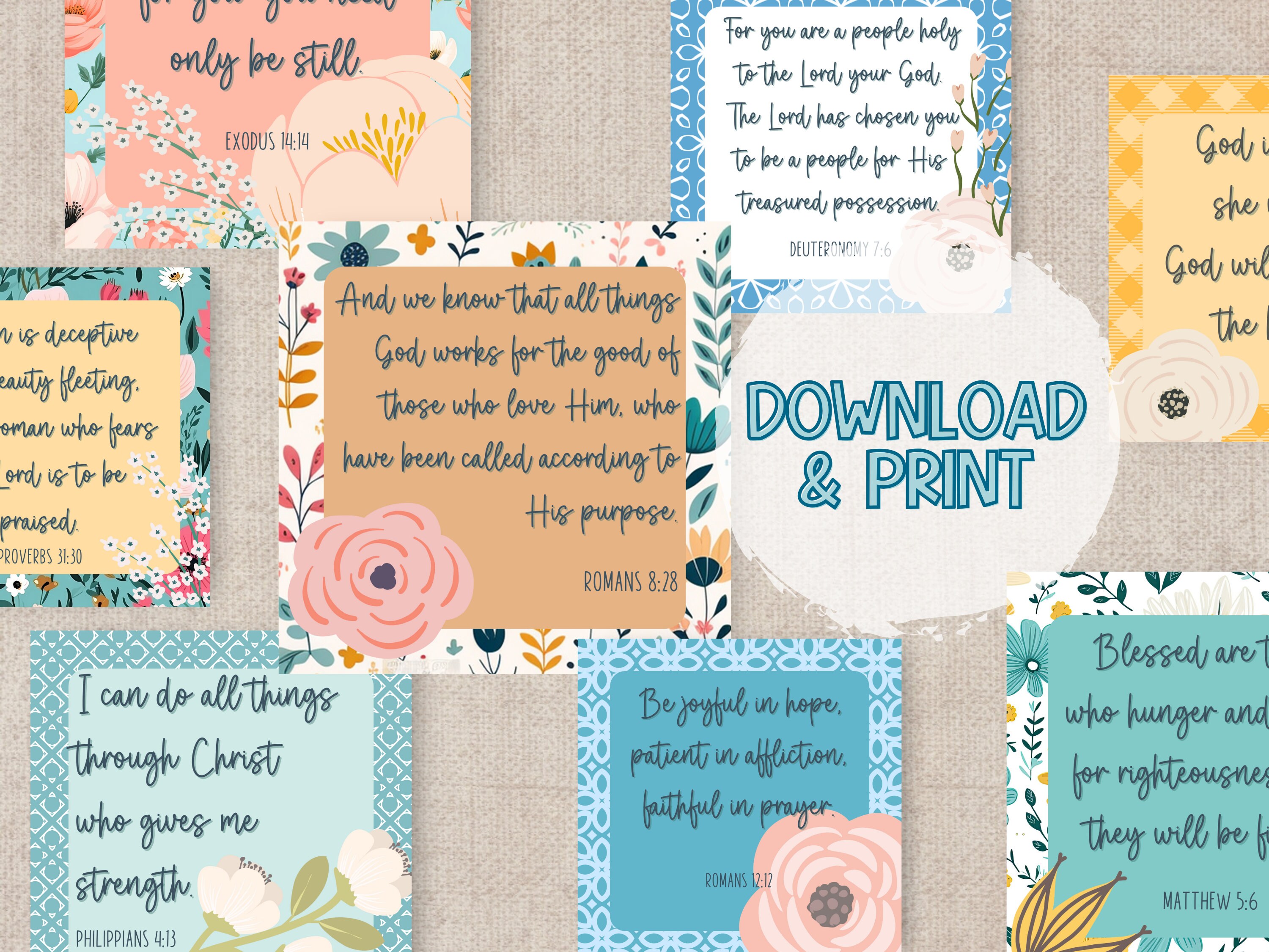 Bible Verse Memory Cards for Women Encouraging | Scripture Study | Gift ...