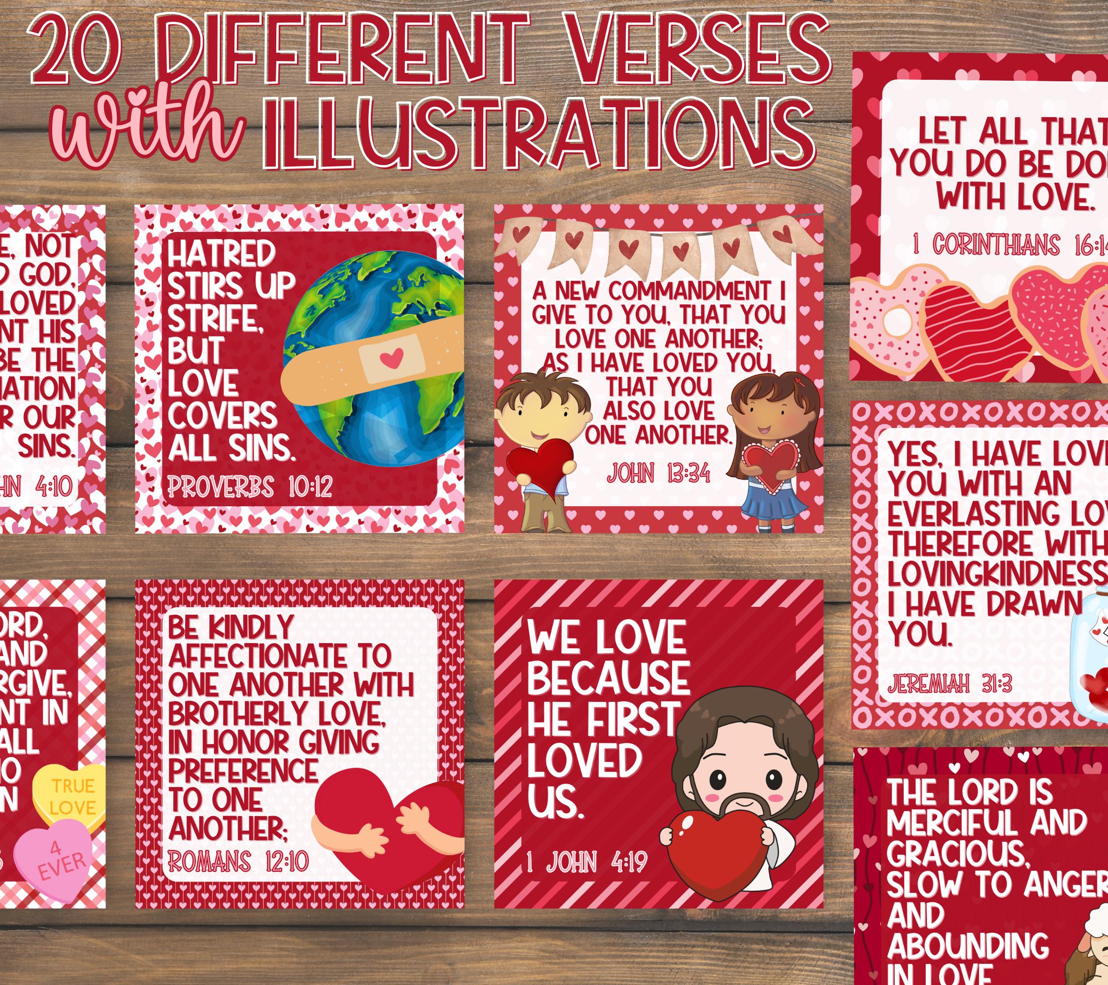 Printable Bible Verse Valentine Cards NKJV | Christian Valentines ...