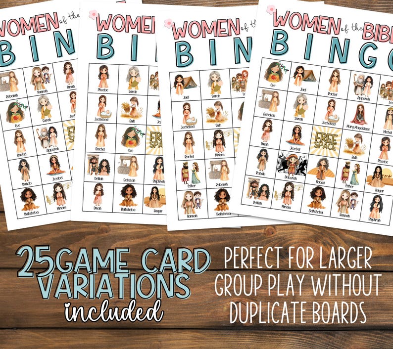 Women of the Bible Bingo | Bible Character Bingo | Preschool Homeschool ...