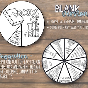 Books of the Bible Spinner Color Wheel | Sunday School Craft | Hands on ...