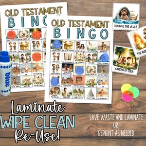 Old Testament Bible Bingo | Creative Printable Game for Kids | Sunday ...
