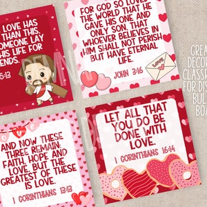 Valentine Scripture Cards, the Love of God Bible Verses, Printable ...