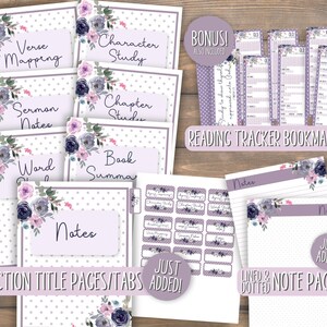 Bible Study Printables Beginners PURPLE | Binder Bundle | Scripture ...