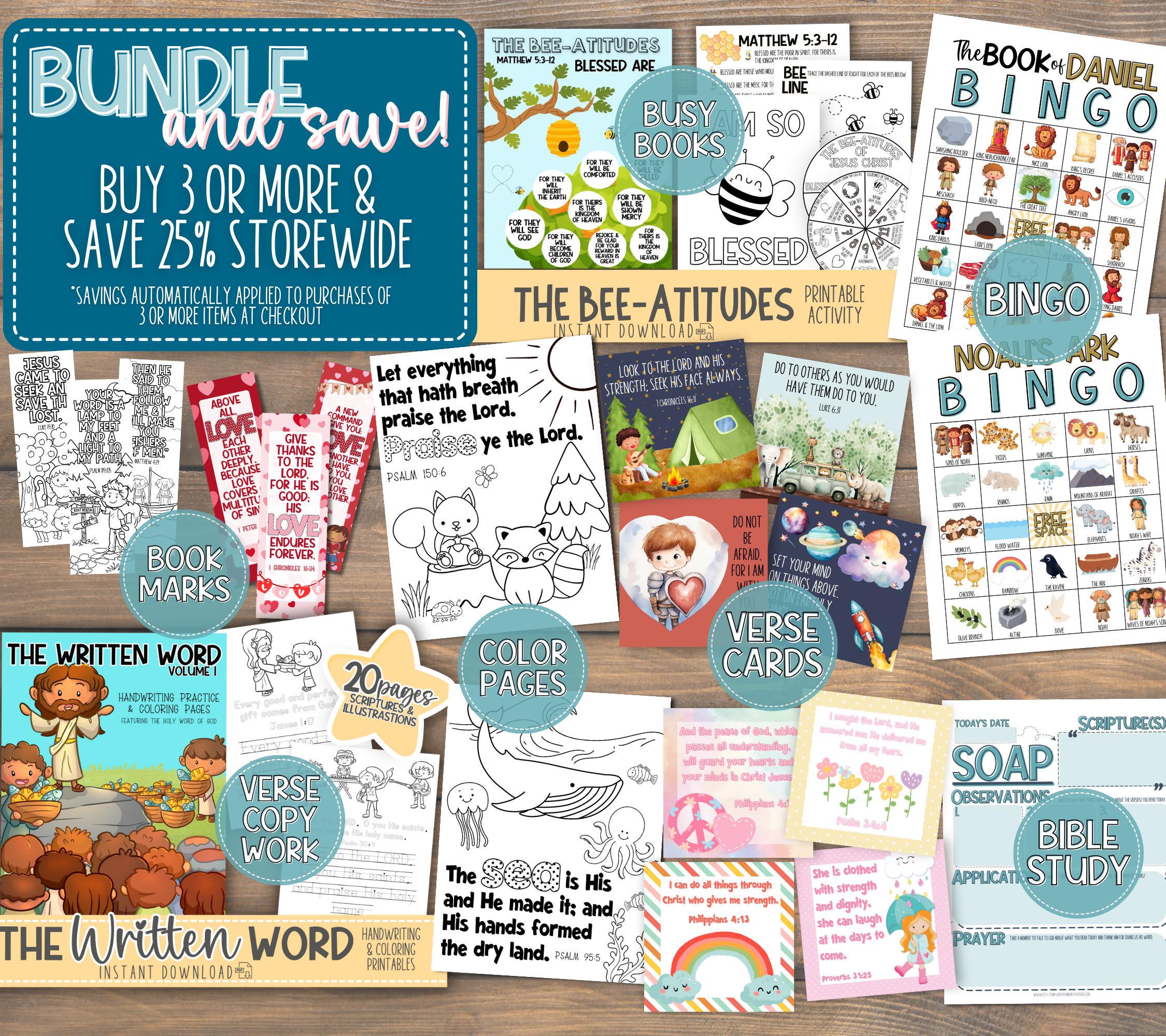 Old Testament Bible Bingo | Creative Printable Game for Kids | Sunday ...