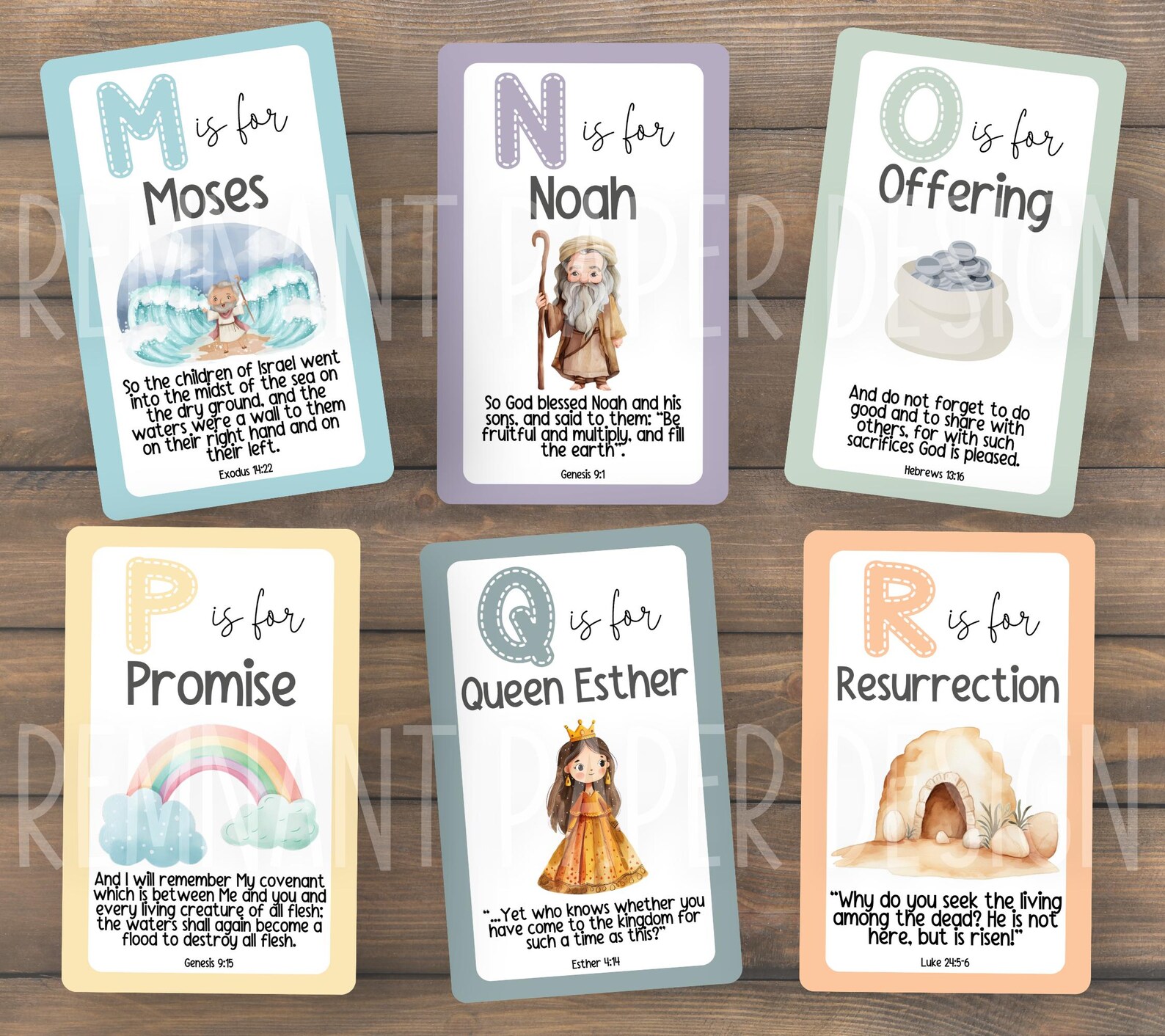 ABC Bible Flashcards Preschool | Children's Bible Study | Scripture ...