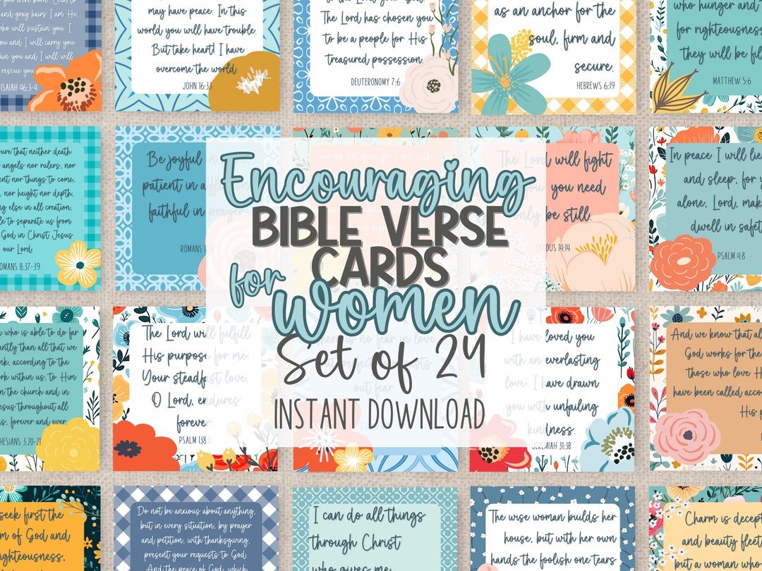 Bible Verse Memory Cards for Women Encouraging | Scripture Study | Gift ...